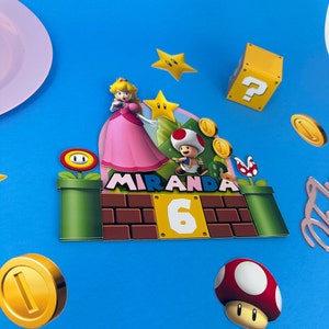 Princess Peach Cake Topper, Super Mario Brothers Princess Cake Topper ...