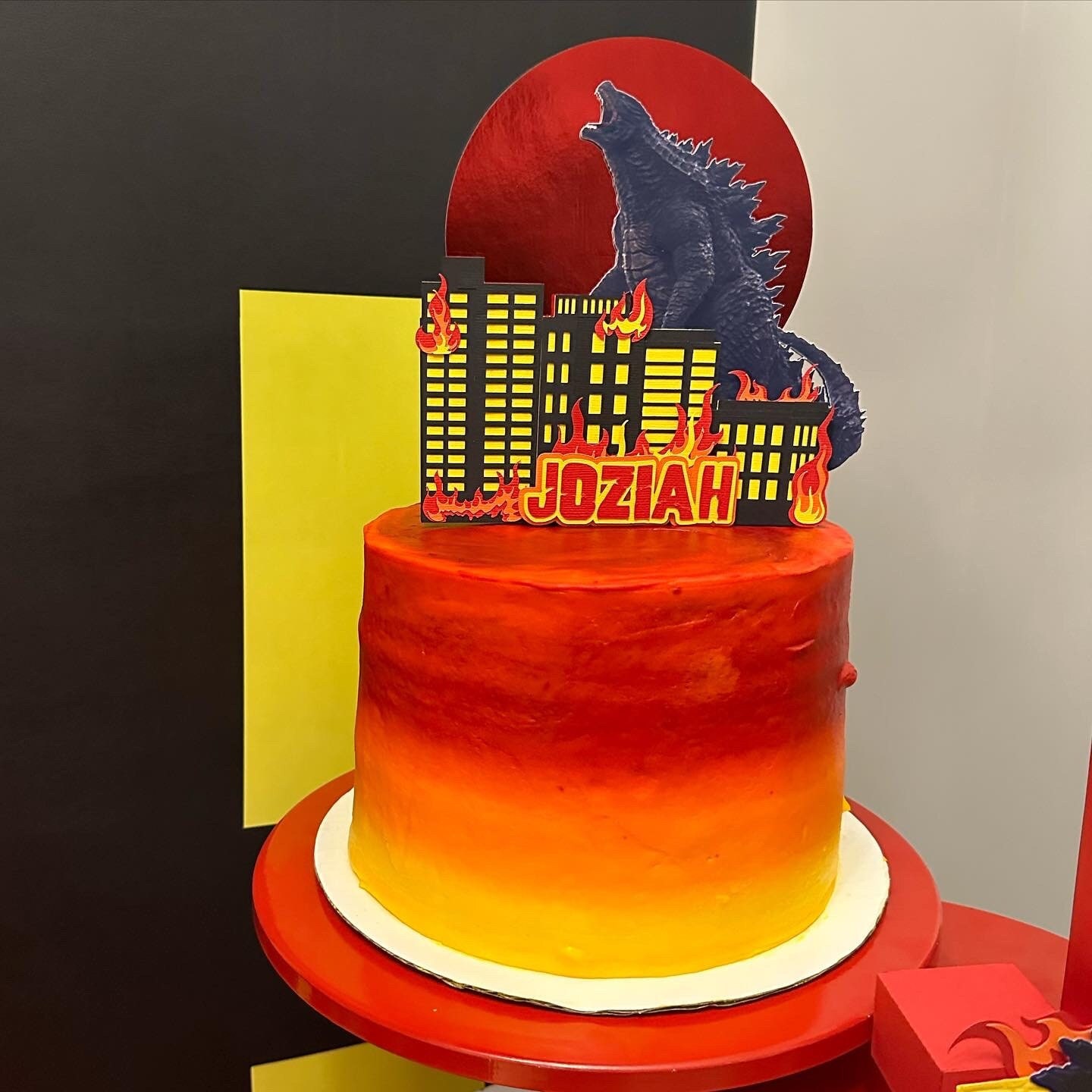 Godzilla Personalized Cake Topper, Godzilla Birthday Party Decoration ...