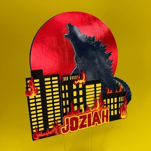 Personalized Godzilla Cake Topper: Custom Birthday Party Decoration - Etsy