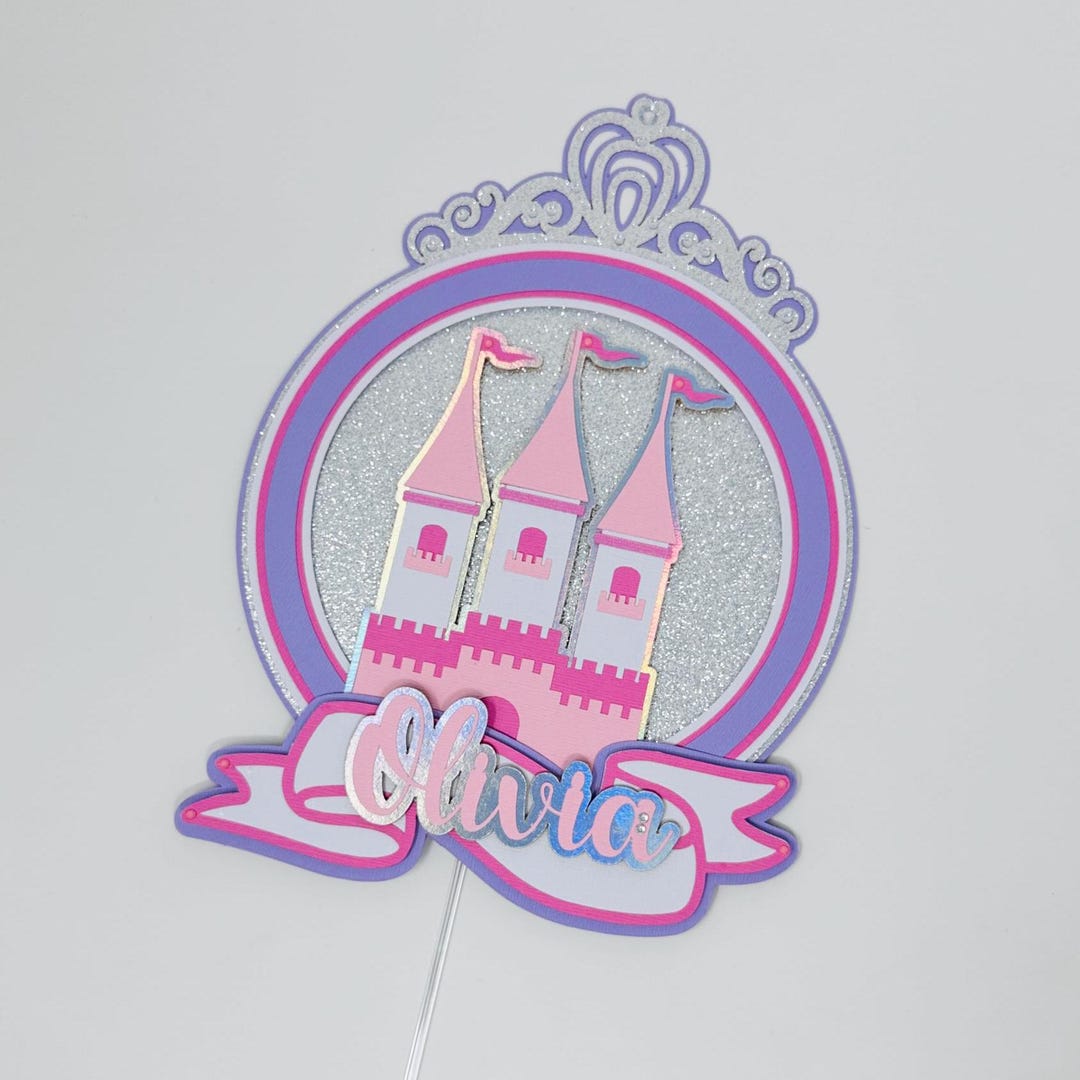Personalized Princess Castle Cake Topper: Royal Birthday Party Decor - Etsy