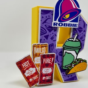 Taco Bell 3D Letter, Taco Bell Personalized 3D Letter, Taco Sauce ...