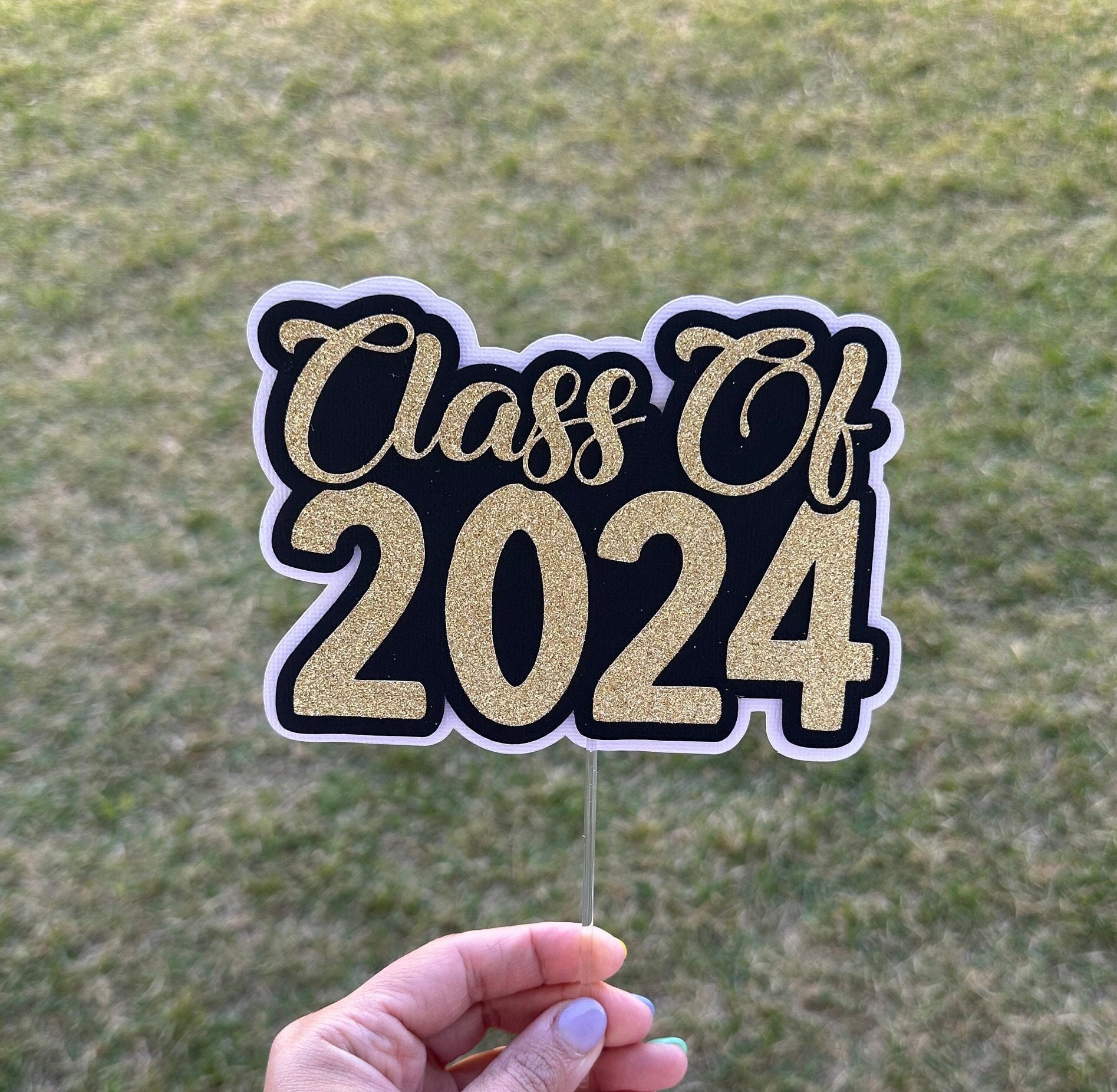 Class of 2024 Cake Topper Charm, Graduation Cake Topper, Grade Cake ...