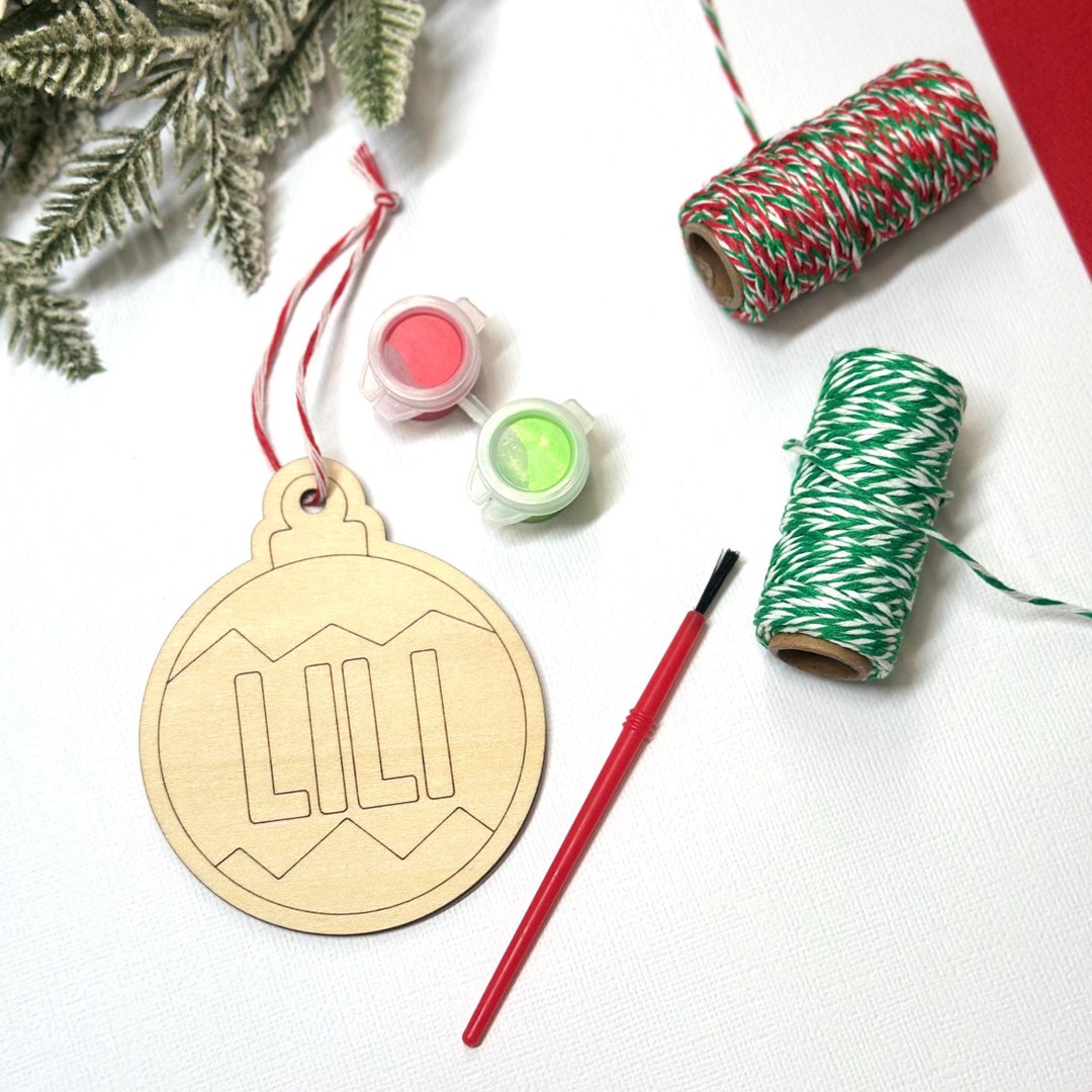 Paint Your Own Name Ornament Holiday Craft Christmas DIY Activity ...