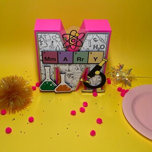 Science 3D Letter , Science Party Cake, Science Birthday, Flask 3D ...