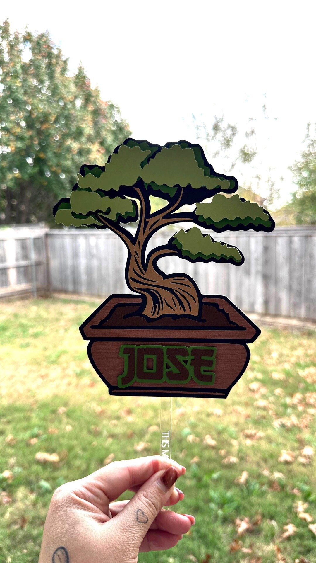 Bonsai Tree Cake Topper, Nature Garden Personalized Birthday Decor - Etsy