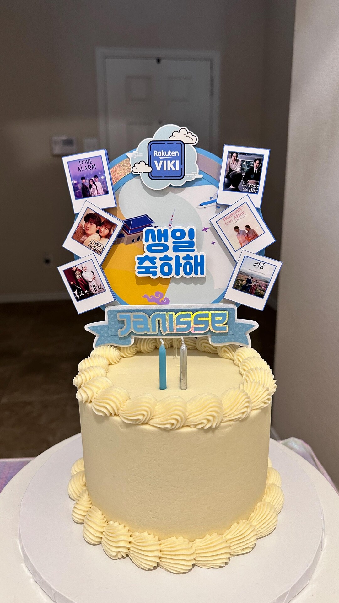 3D Layered Korean Drama Cake Topper, Personalized K-drama Birthday ...