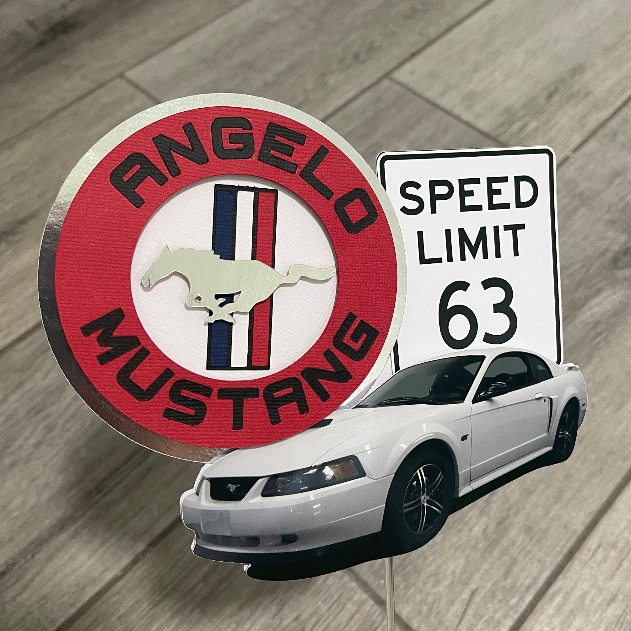 Personalized Ford Mustang Cake Topper: Car Enthusiast Birthday ...