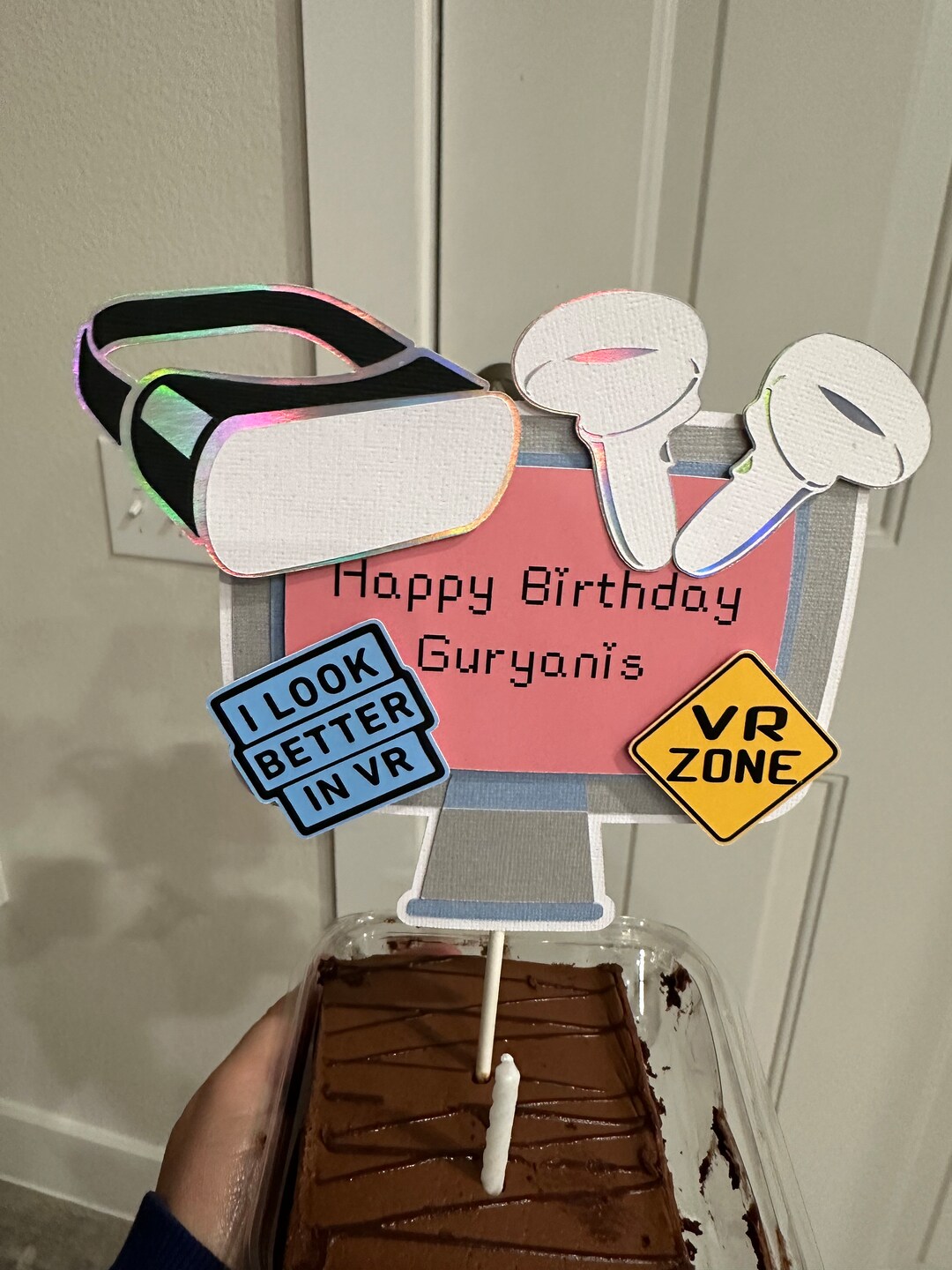 Virtual Reality Cake Topper, VR, Boys Birthday Party, Gamer, Game Party ...