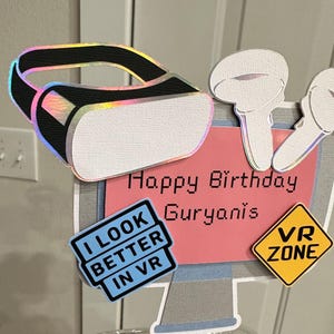 Virtual Reality Cake Topper, VR, Boys Birthday Party, Gamer, Game Party ...