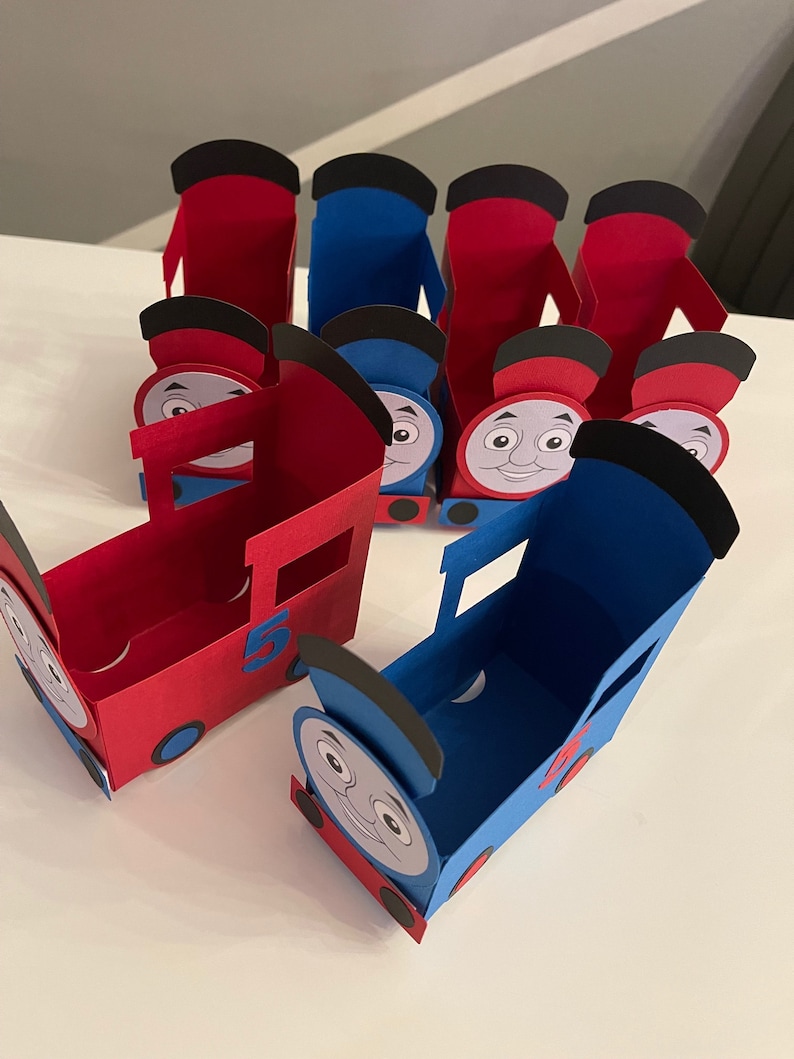 Handmade Thomas the Train Favor Boxes: Personalized Train Cart - Etsy