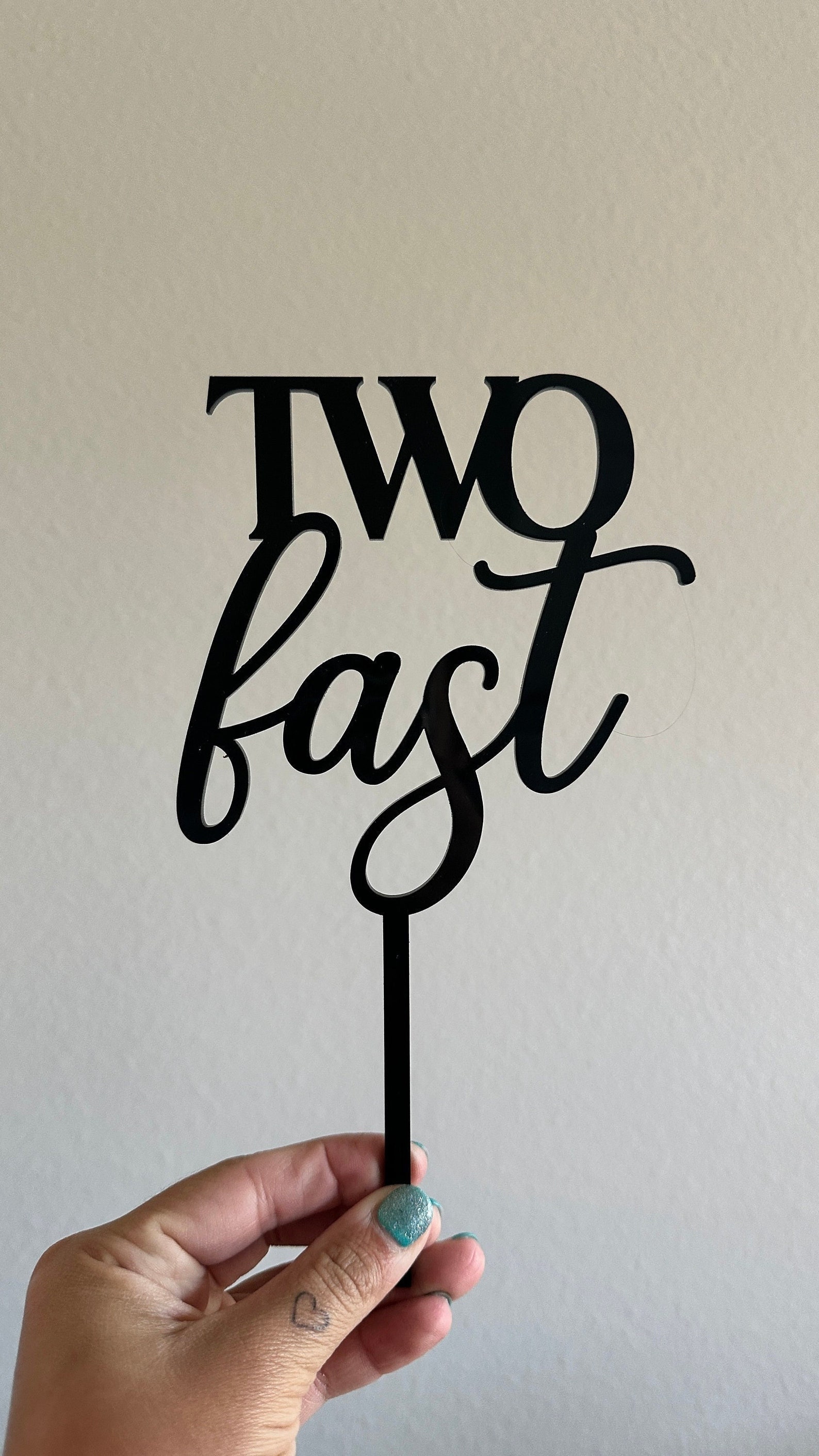 Two Fast Acrylic Cake Topper: Race Car 2nd Birthday - Etsy