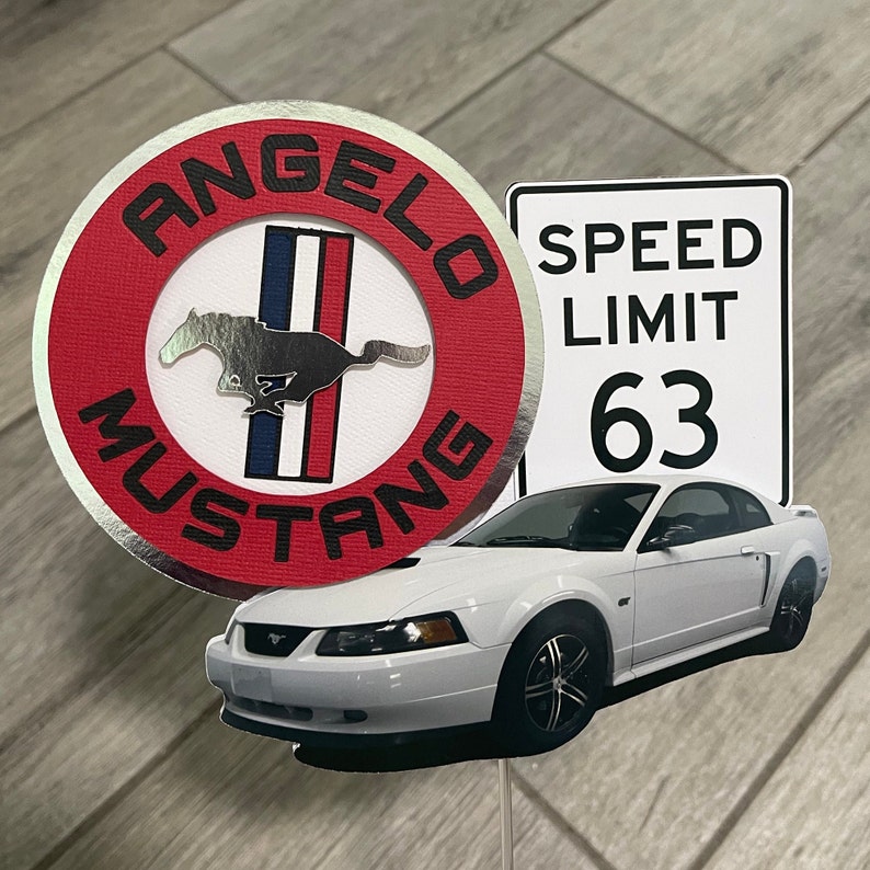 Personalized Ford Mustang Cake Topper: Car Enthusiast Birthday ...