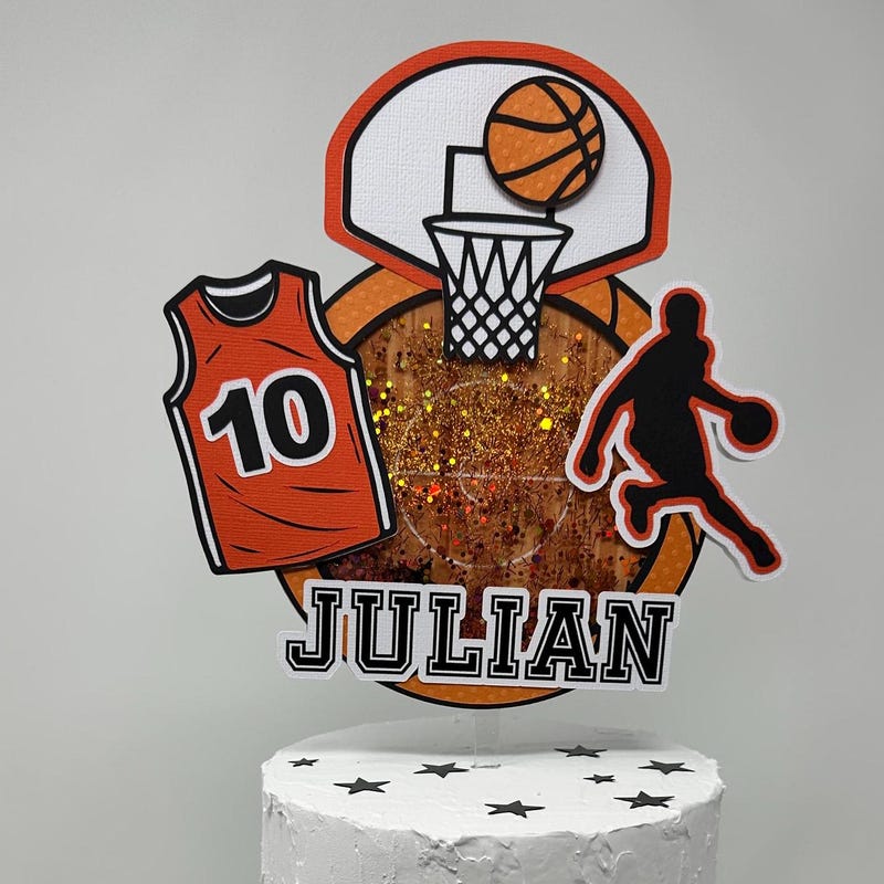 Basketball Cake Topper - Etsy
