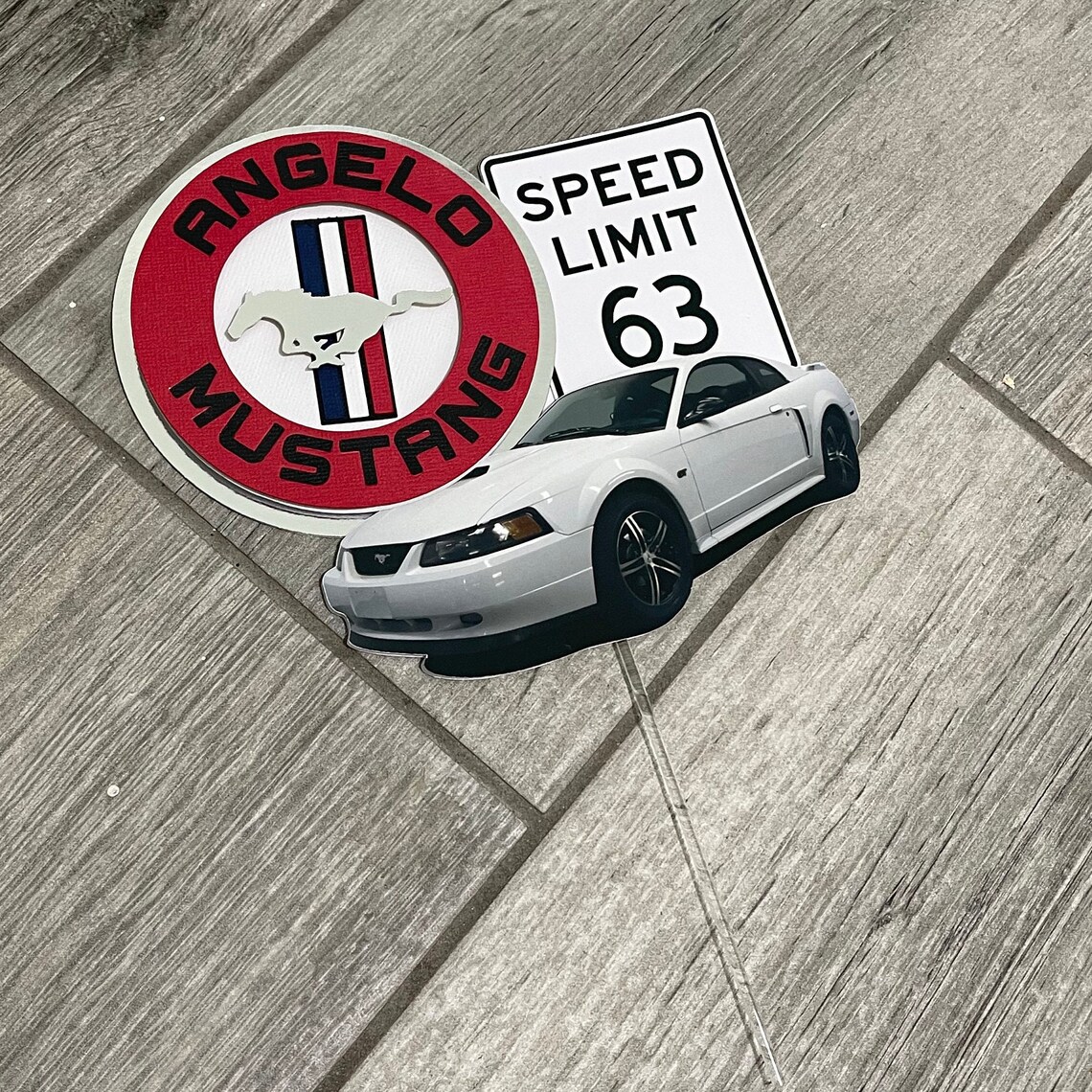 Personalized Ford Mustang Cake Topper: Car Enthusiast Birthday ...