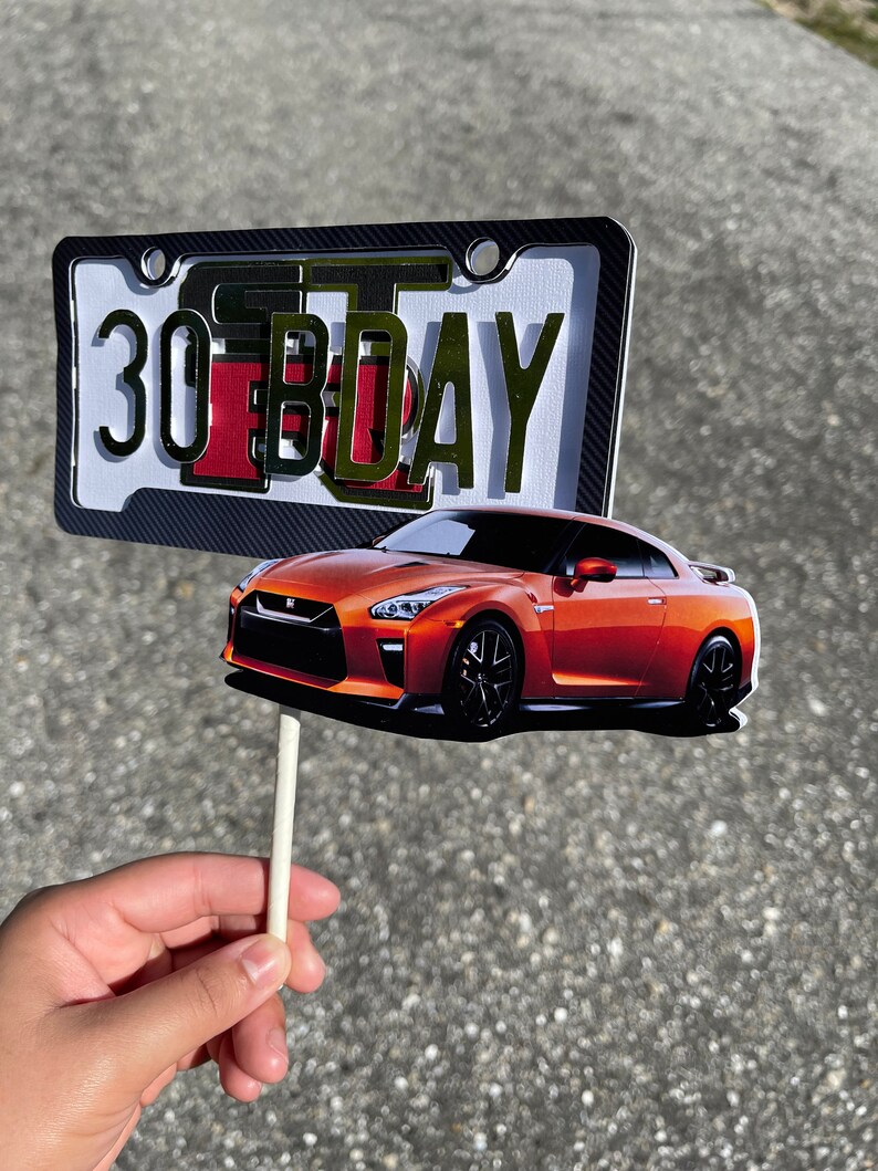 Race Car Cake Topper Personalized Cake Topper nissan GTR - Etsy