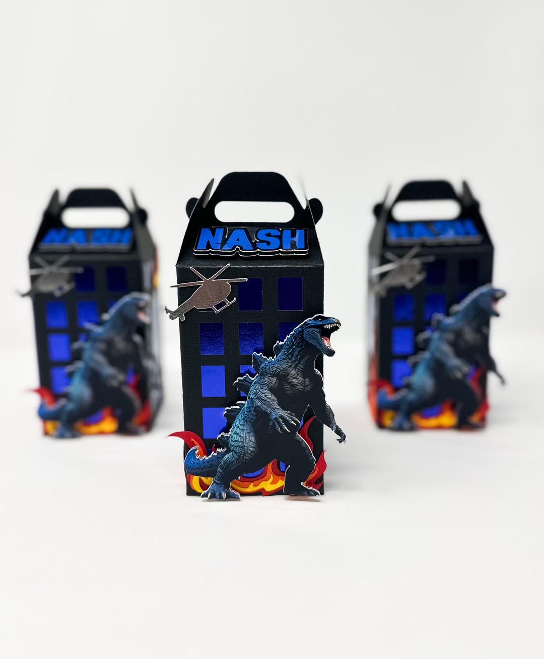 Godzilla Favor Boxes, Godzilla Treat Boxes , Mini Box Favor Box , Party ...