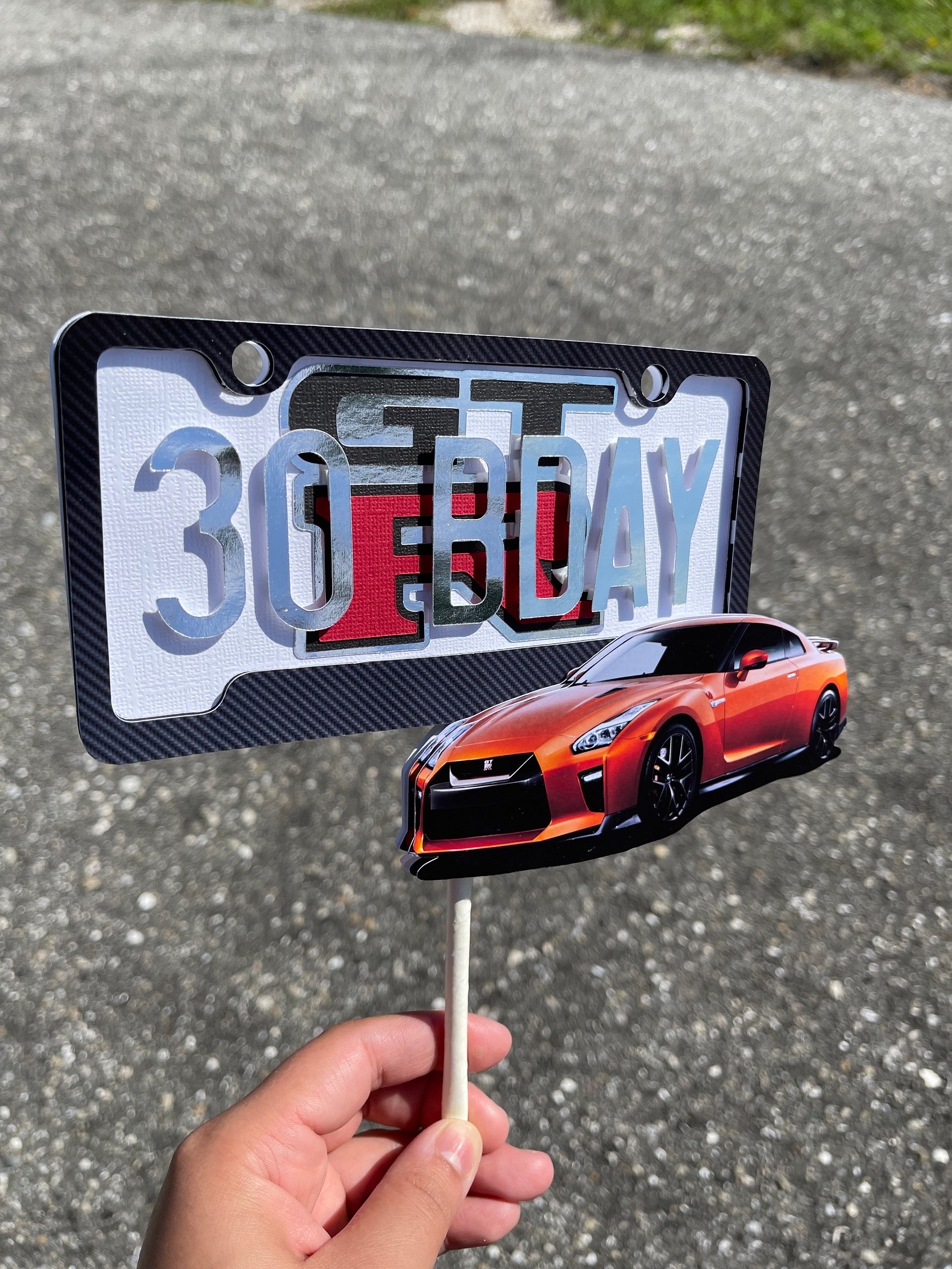 Race Car Cake Topper Personalized Cake Topper nissan GTR - Etsy