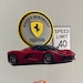 Personalized Ferrari Cake Topper: Racing Car Birthday Party Decoration ...