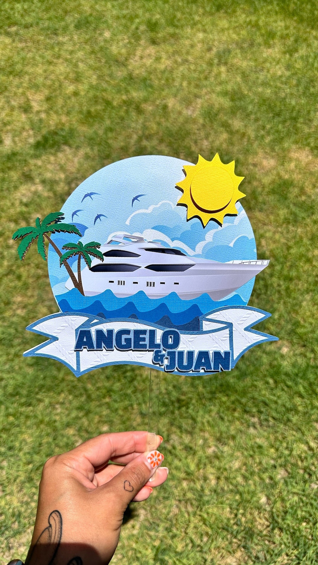 Boat Cake Topper, Yacht Cake Topper, Party Decoration, Nautica Birthday ...