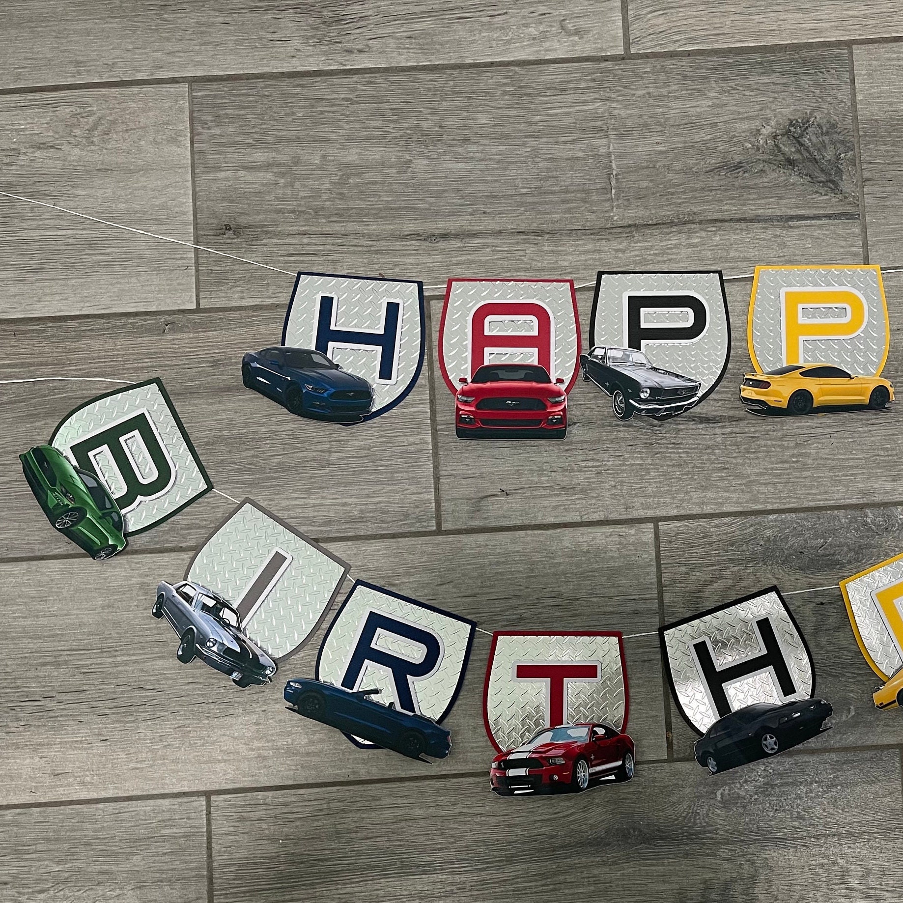 Ford Mustang Happy Birthday Banner Personalized Birthday - Etsy