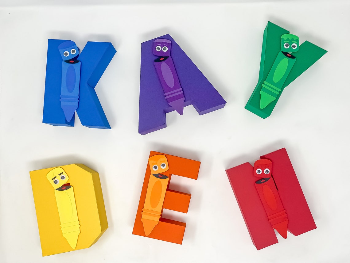 Color Crew 3D Letter Number Baby First TV 3D Letter Color - Etsy