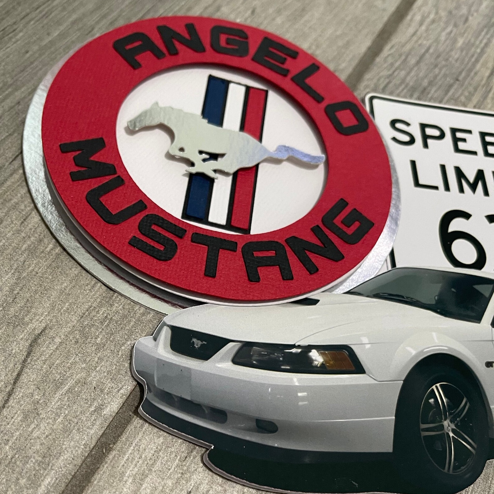 Personalized Ford Mustang Cake Topper: Car Enthusiast Birthday ...