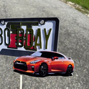 Race Car Cake Topper, Personalized Cake Topper ,nissan GTR Cake Topper ...