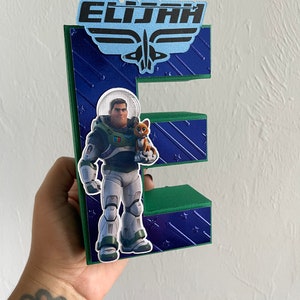 Buzz Lightyear 3D Letter, Buzz Personalized 3D Letter, Lightyear ...