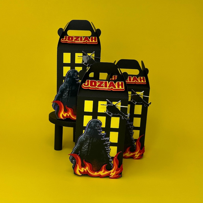 Godzilla Favor Boxes Godzilla Treat Boxes Mini Box Favor - Etsy