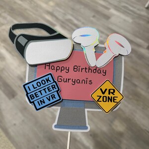 Virtual Reality Cake Topper, VR, Boys Birthday Party, Gamer, Game Party ...
