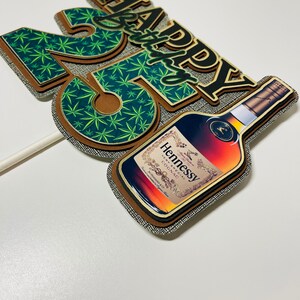 Cognac Birthday Cake Topper, Personalized Cake Topper, Henny Cake ...