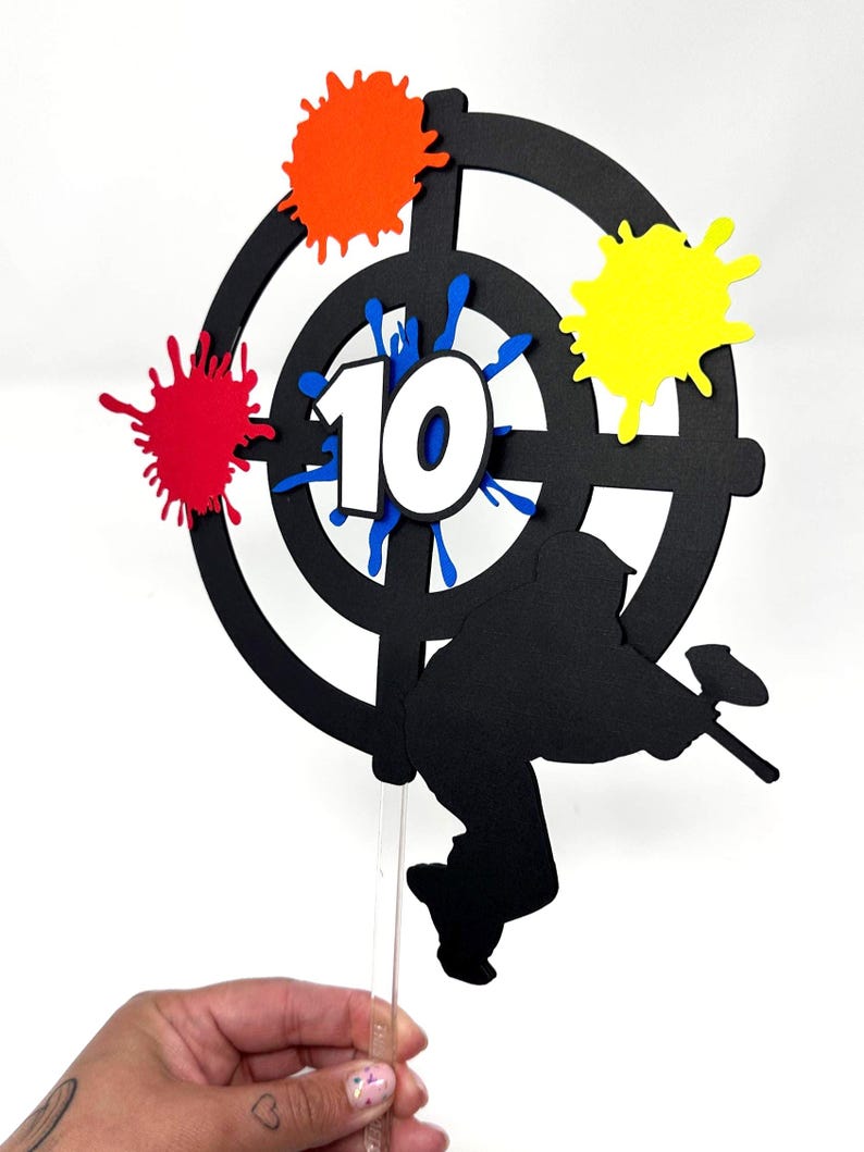 Paintball Cake Topper, Paintball Birthday Party, Paintball Party, Kids ...