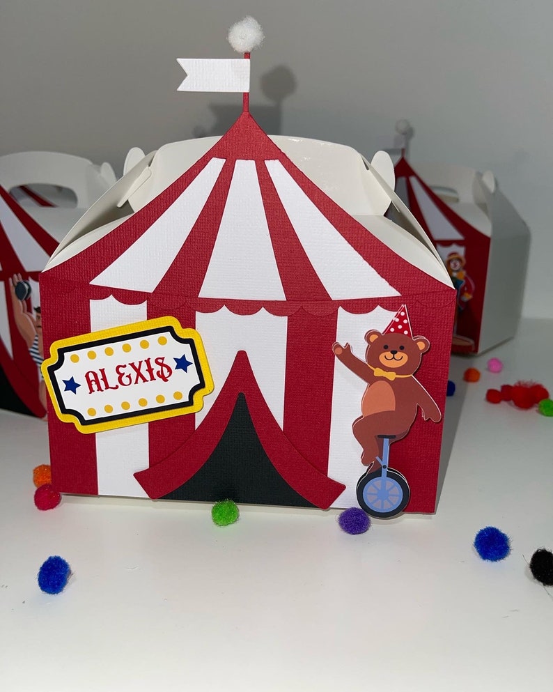 Circus Tent Favor Boxes Circus Party Decoration Carnival - Etsy