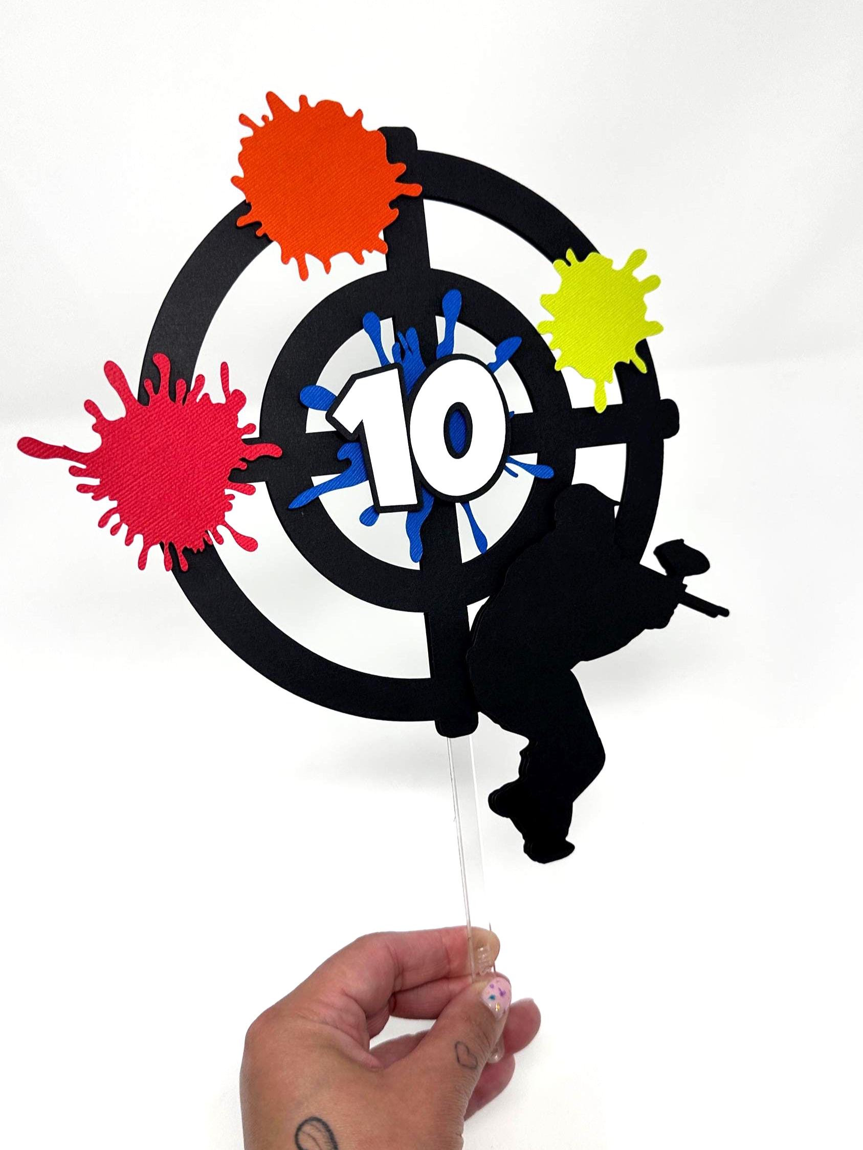 Paintball Cake Topper, Paintball Birthday Party, Paintball Party, Kids ...