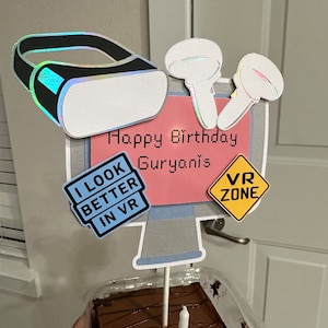 Virtual Reality Cake Topper, VR, Boys Birthday Party, Gamer, Game Party ...