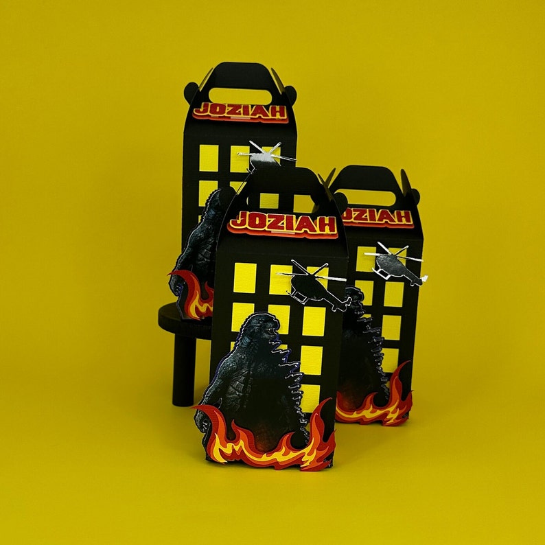 Godzilla Favor Boxes Godzilla Treat Boxes Mini Box Favor - Etsy