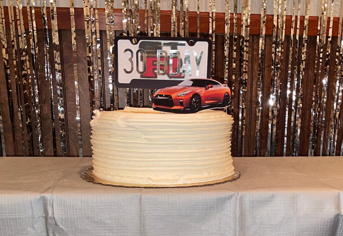 Race Car Cake Topper Personalized Cake Topper nissan GTR - Etsy