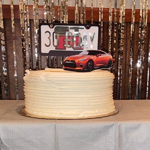 Race Car Cake Topper Personalized Cake Topper nissan GTR - Etsy