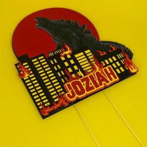 Personalized Godzilla Cake Topper: Custom Birthday Party Decoration - Etsy