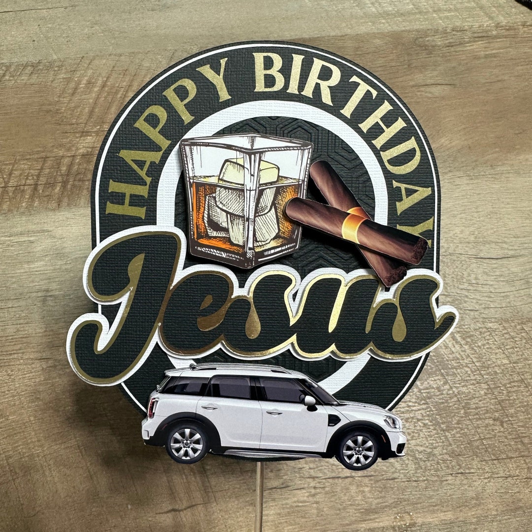 Whiskey Cigar Birthday Cake Topper Personalized Cake Topper - Etsy