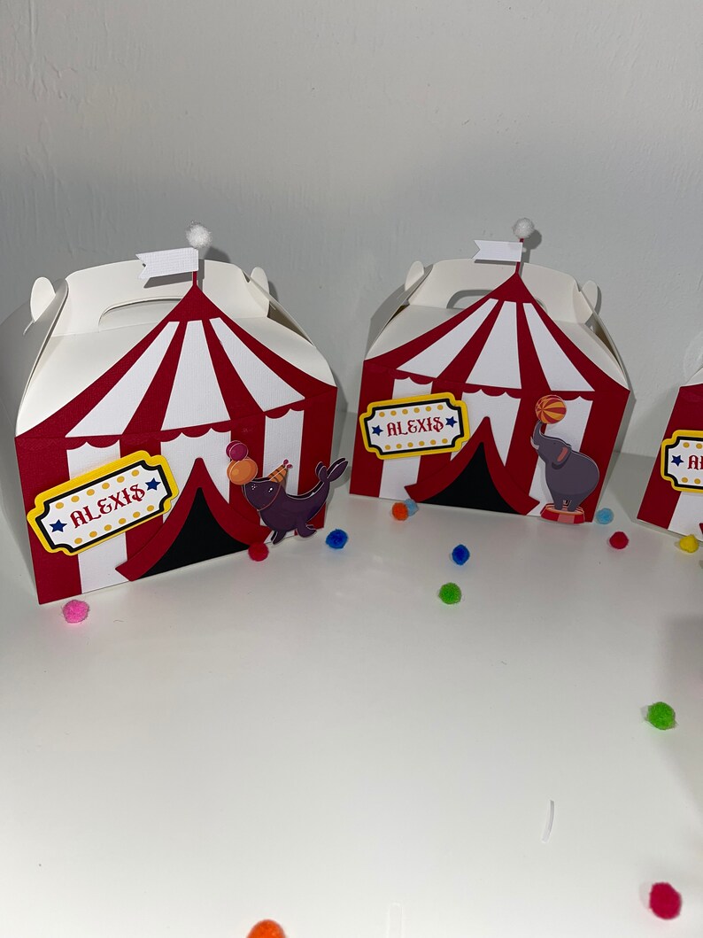 Circus Tent Favor Boxes Circus Party Decoration Carnival - Etsy