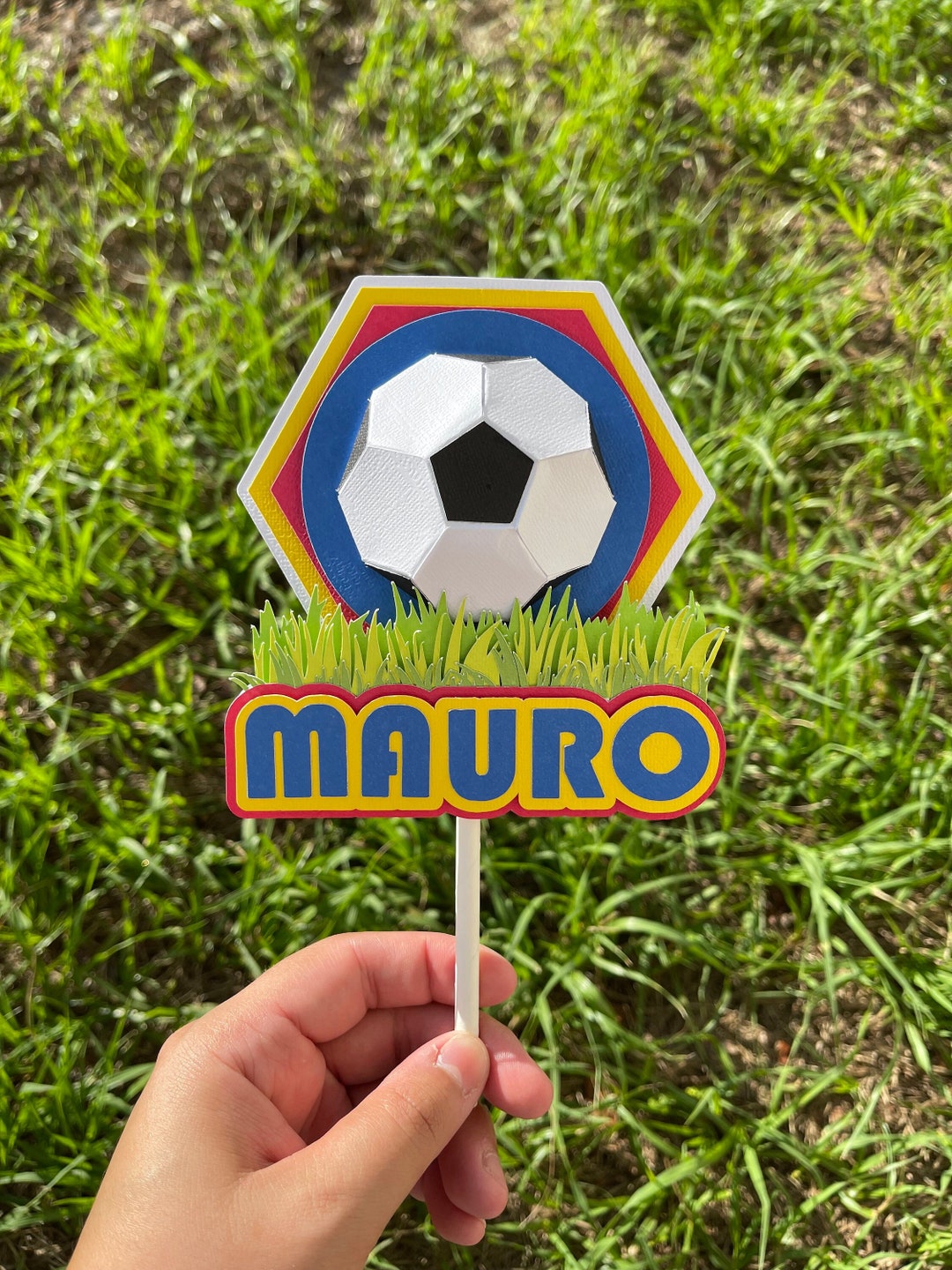 Personalized Soccer Cake Topper, Topper Soccer Birthday, Sports Cake ...