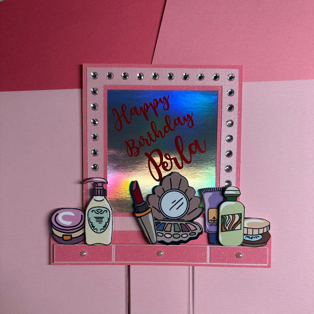 Makeup Cake Topper, Girly Personalized Cake Topper, Cosmetic Cake ...