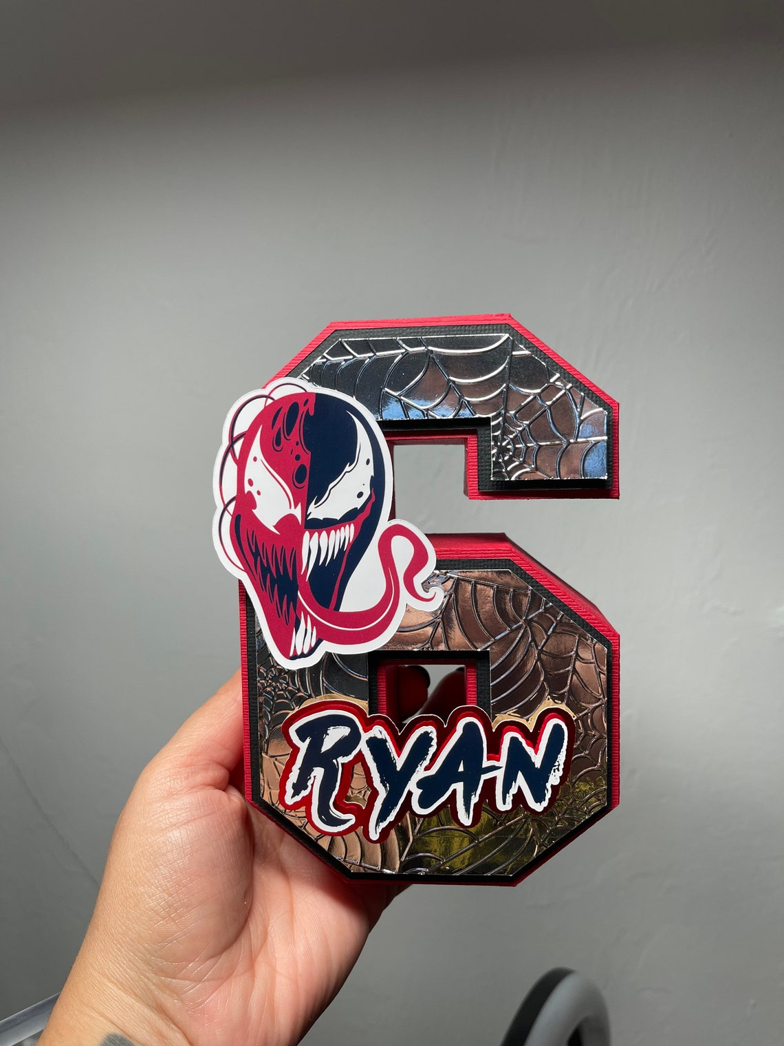 Venom 3D Letter: Custom Superhero Party Decoration - Etsy