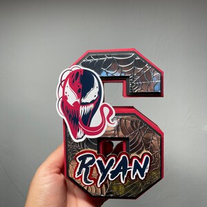 Venom 3D Letter: Custom Superhero Party Decoration - Etsy