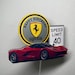 Personalized Ferrari Cake Topper: Racing Car Birthday Party Decoration ...