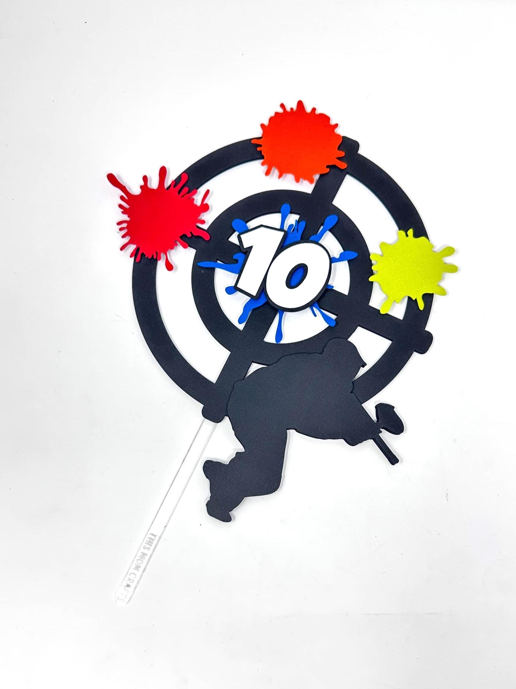 Paintball Cake Topper, Paintball Birthday Party, Paintball Party, Kids ...