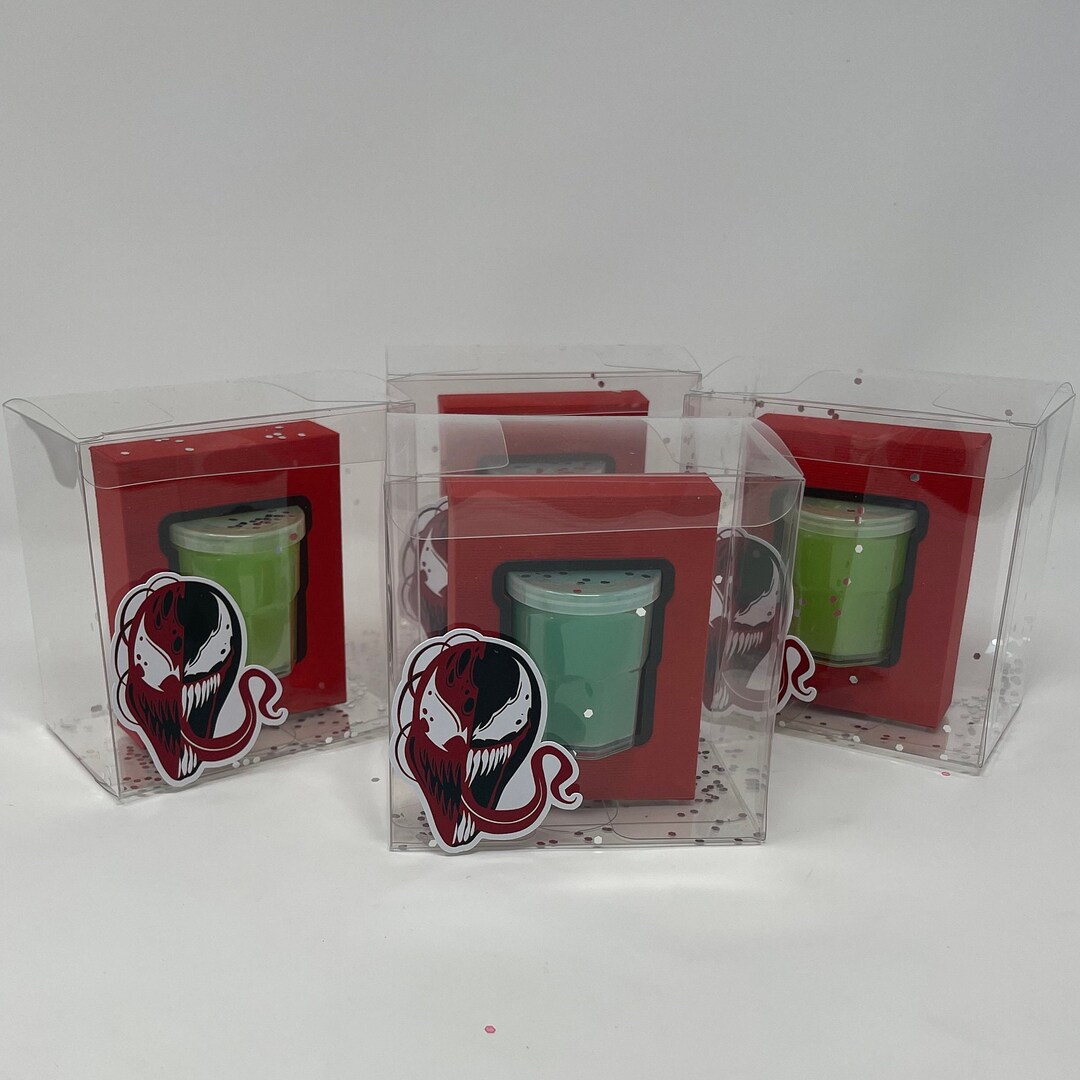 Venom Carnage Mini Slime Party Favors: Spiderman Birthday Decorations ...
