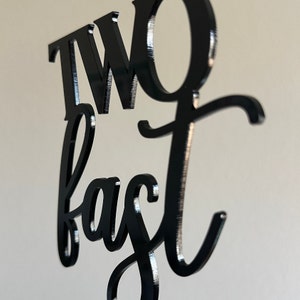 Two Fast Acrylic Cake Topper: Race Car 2nd Birthday - Etsy