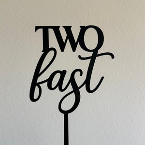 Two Fast Acrylic Cake Topper: Race Car 2nd Birthday - Etsy